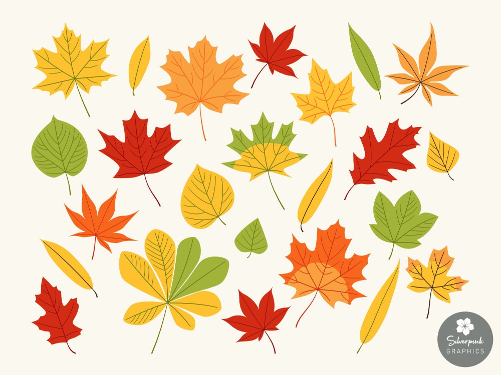 Fall Leaves Clipart Images, Maple Leaves Vector Graphics, Digital Clip ...