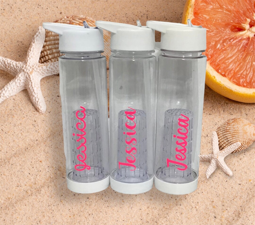 Personalised Infused Water Bottle, Custom Tumbler,clear Beach Inspired ...