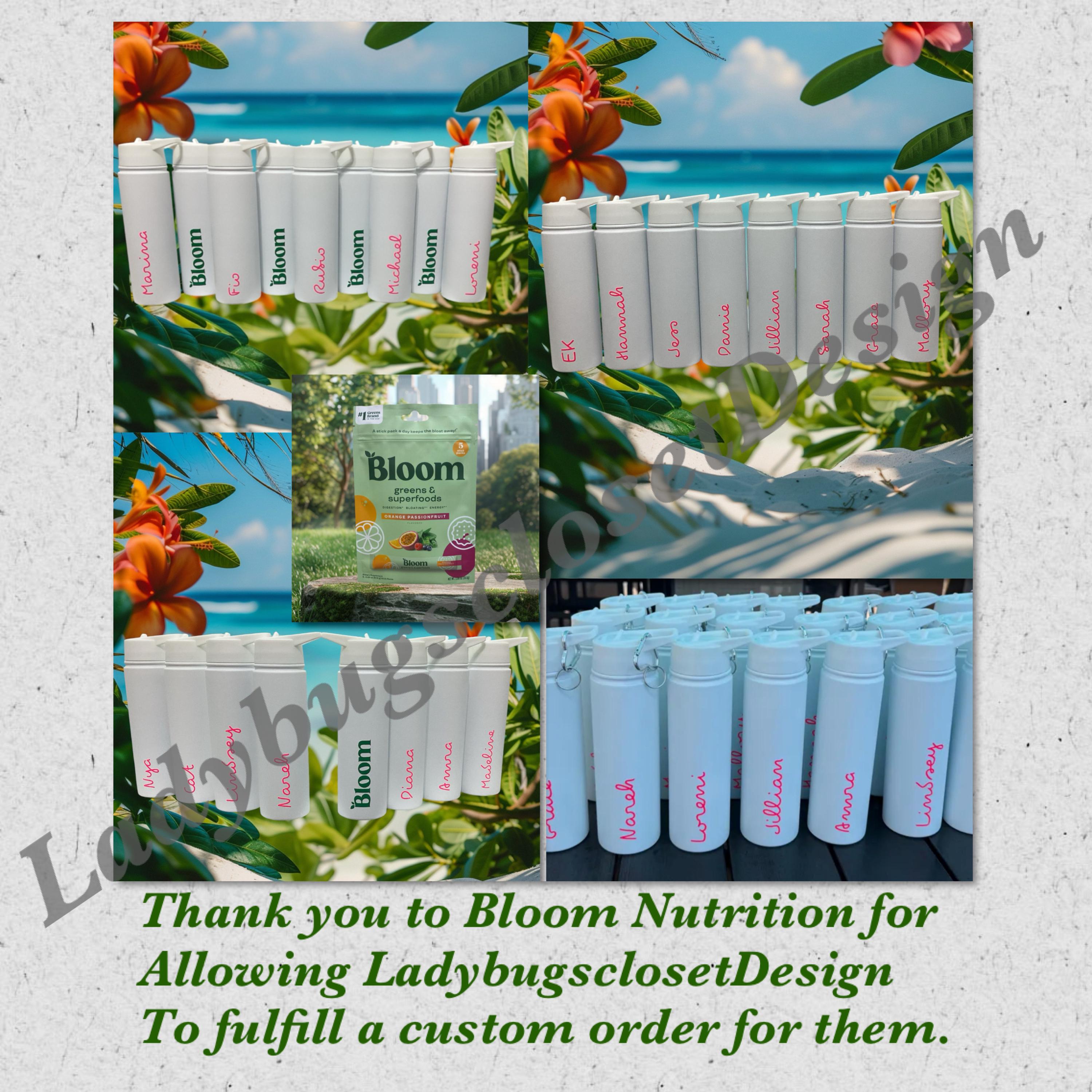 Personalized Islander Water Bottle, With Lovely Heart Shape Carabiner ...