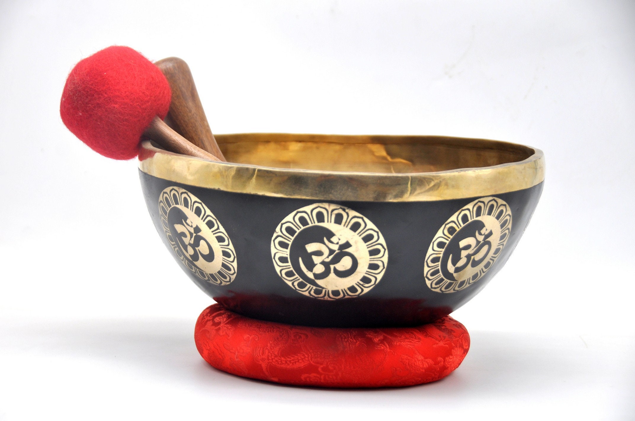 12 Inches Diameter OM Carved Singing Bowl-singing Bowl for - Etsy