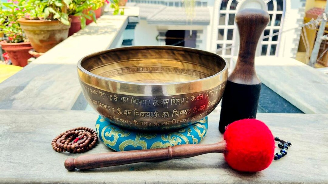 10 Inches Diameter Lord Shiva Carved Singing Bowl-shiva Carved ...