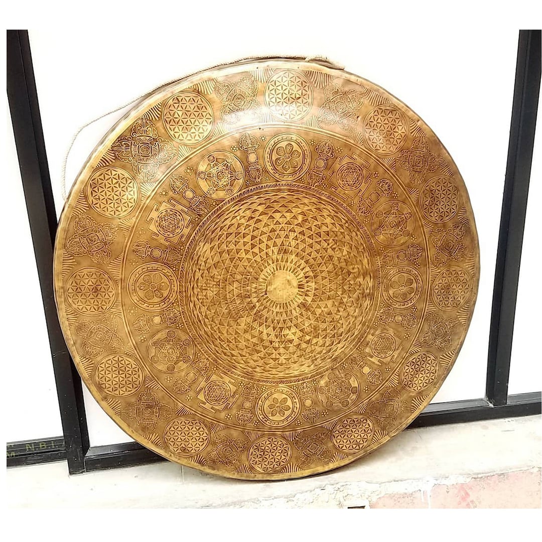 Extra Large Handmade Tibetan Gong-100 Cm Professional Sound Healing ...
