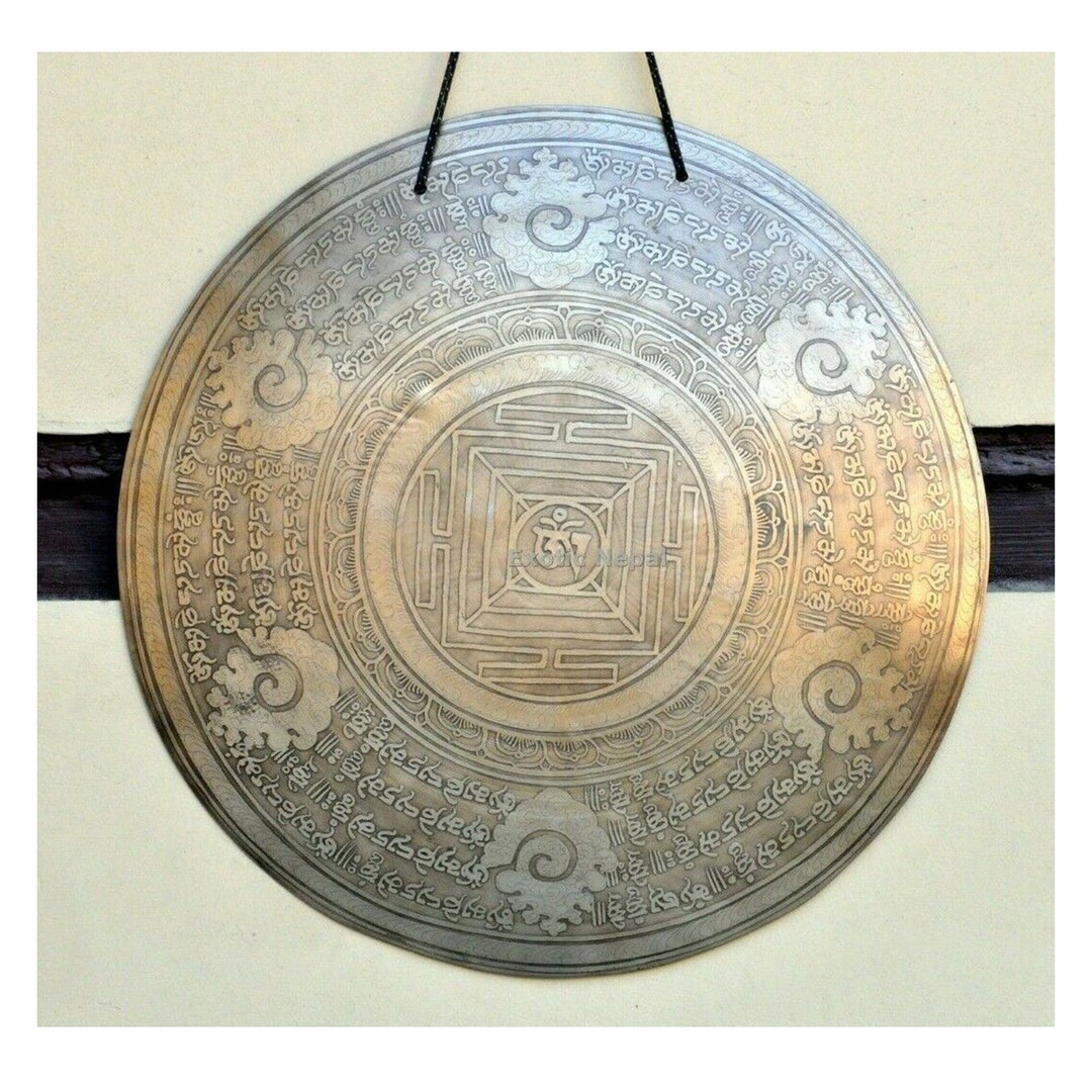 20 Inches Diameter Mandala Carved Gong-temple Gong-himalayan Gong ...