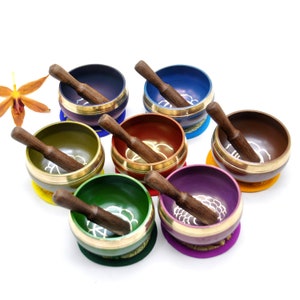 Set of 7 Singing Bowl seven Chakra Singing Bowl Set-chakra Healing ...