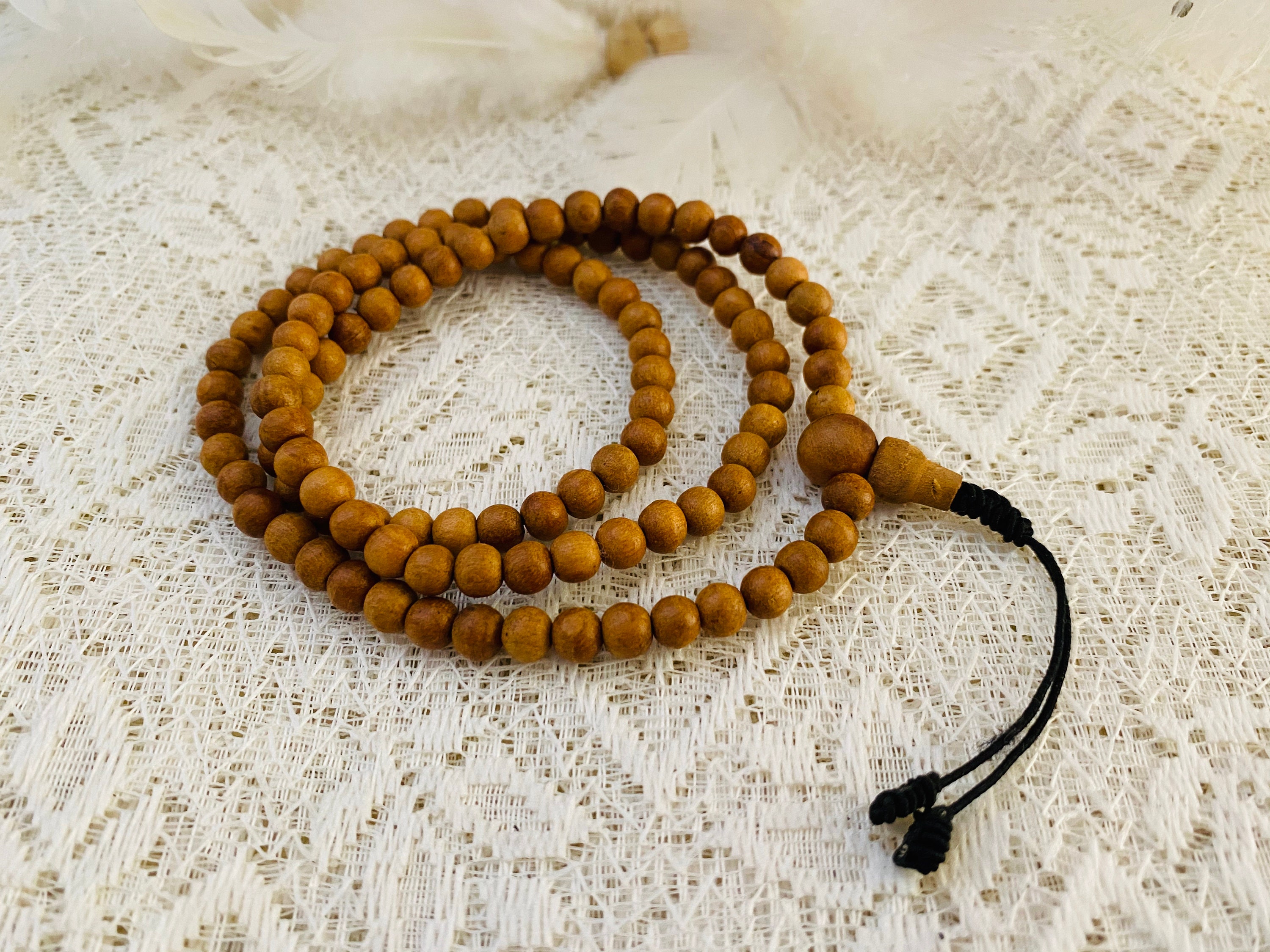 Sandlewood Mala-prayer Beads-108 Beadsjapamala-handmade in | Etsy