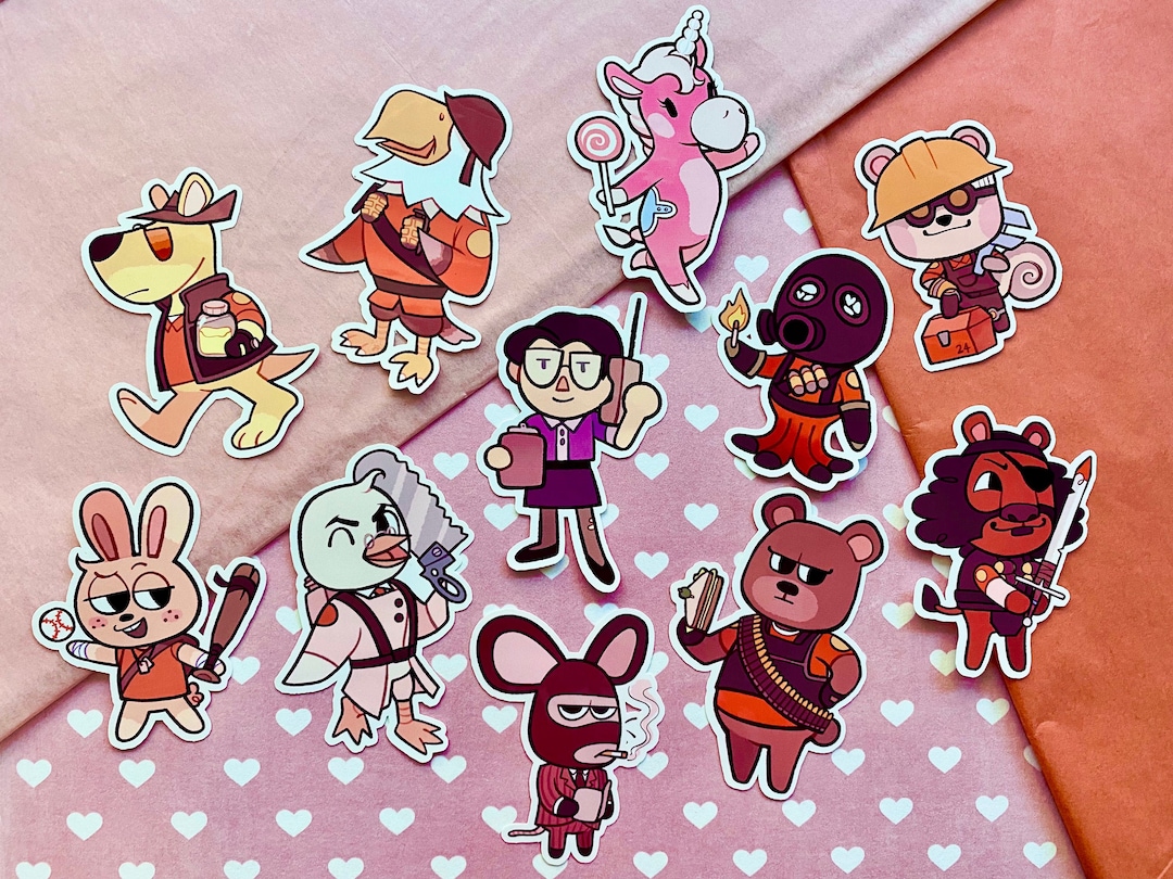 TF2 Animal Crossing Vinyl Stickers - Etsy