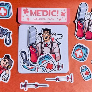 MEDIC! TF2 Vinyl Sticker Pack - Etsy