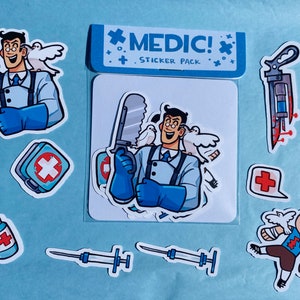 MEDIC! TF2 Vinyl Sticker Pack - Etsy