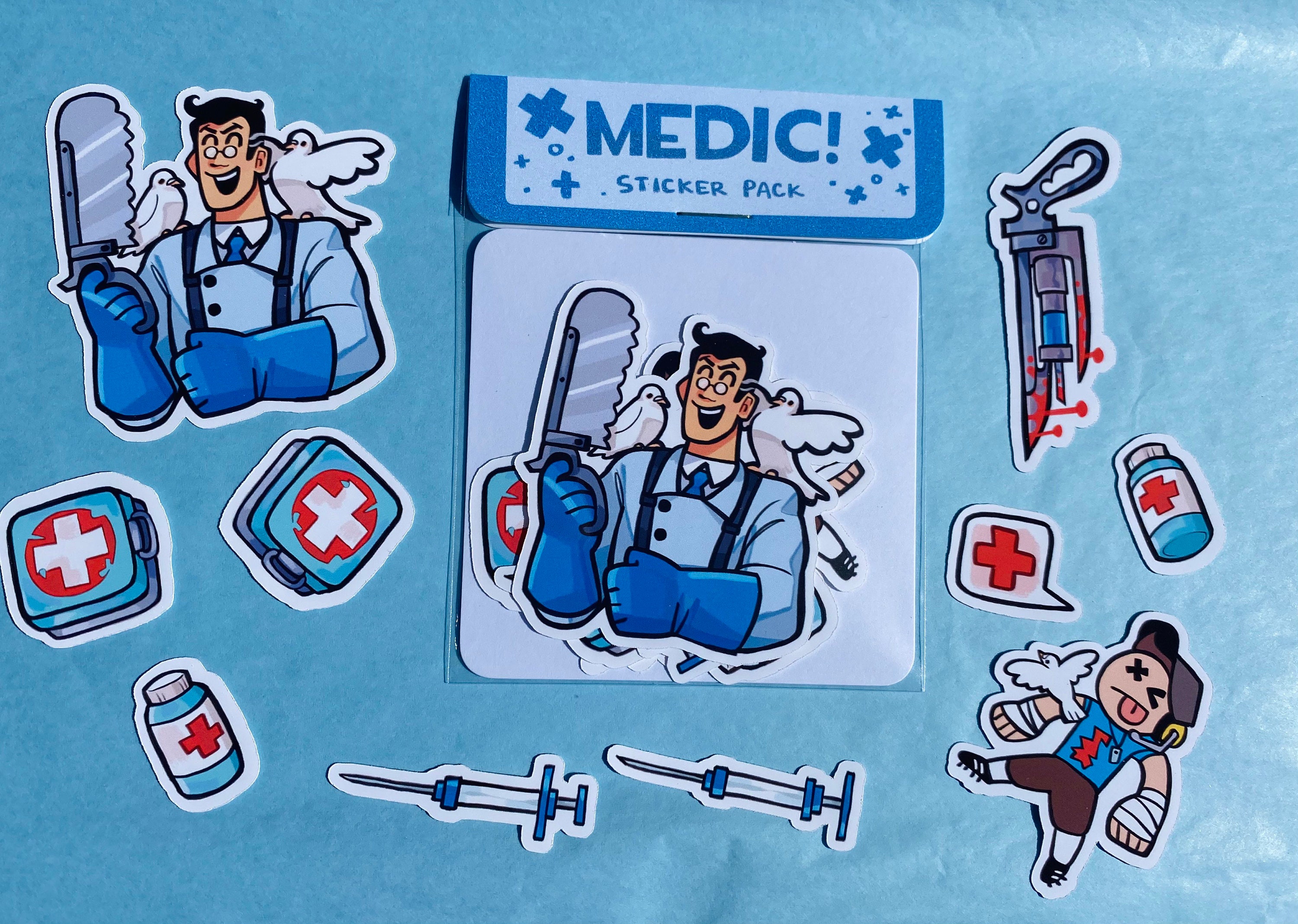 MEDIC TF2 Sticker Pack | Etsy