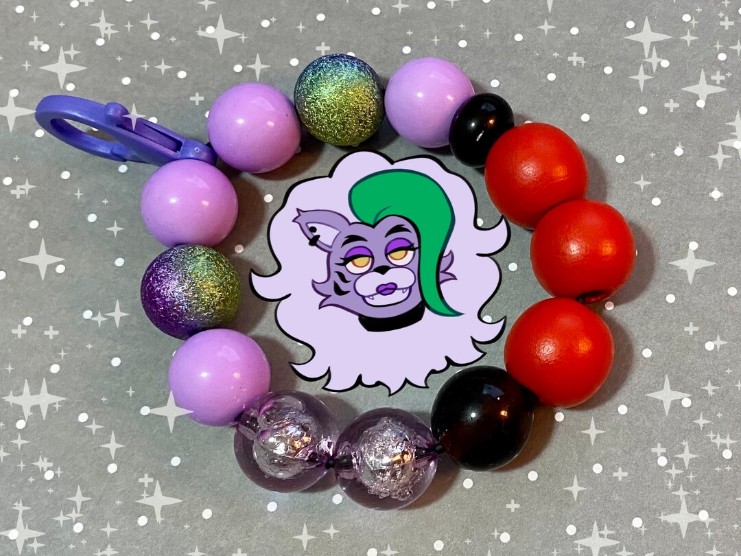 Roxy Beaded Keychain - Etsy