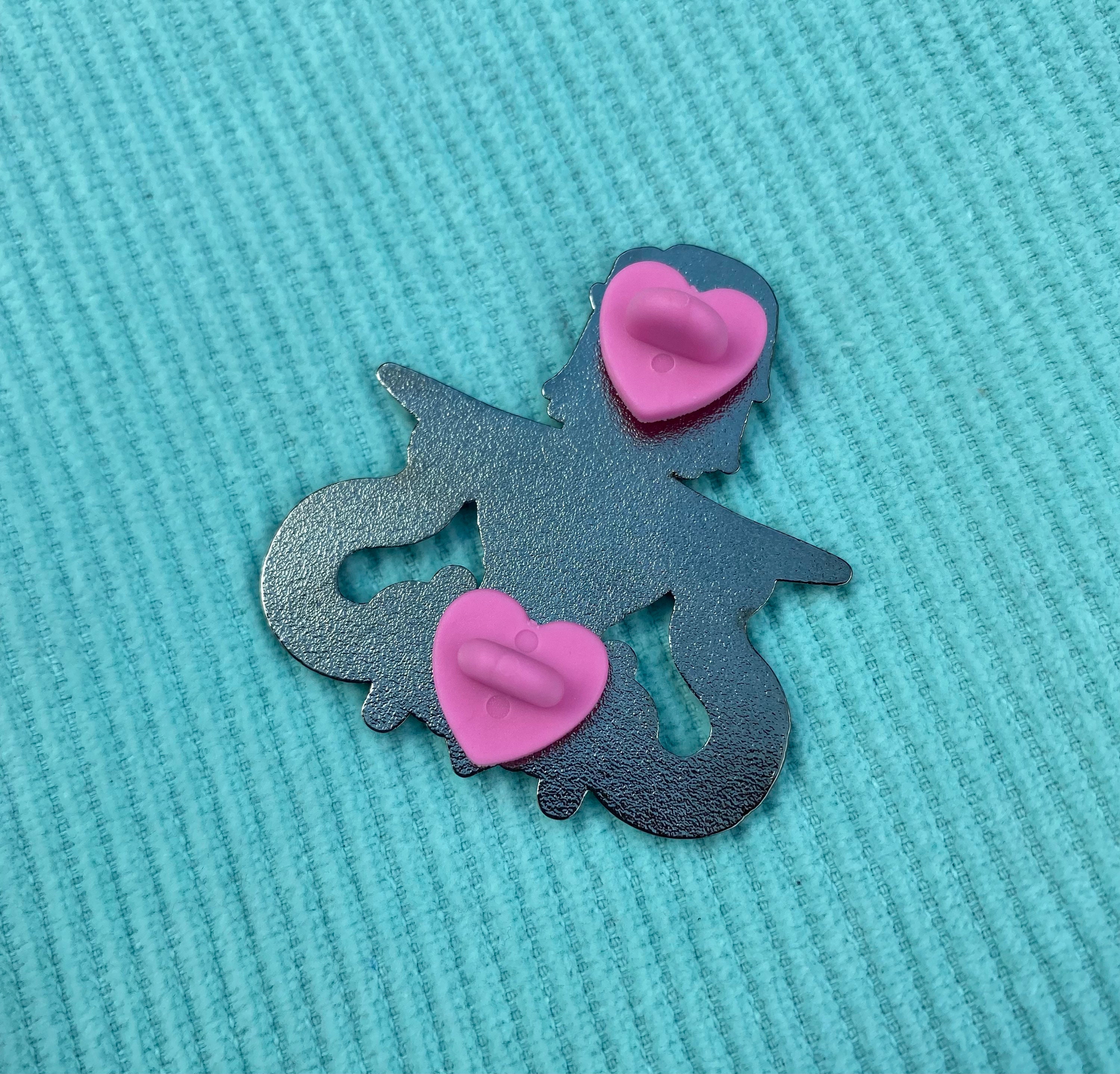Heart to Heart Glitter Enamel Pin - Etsy