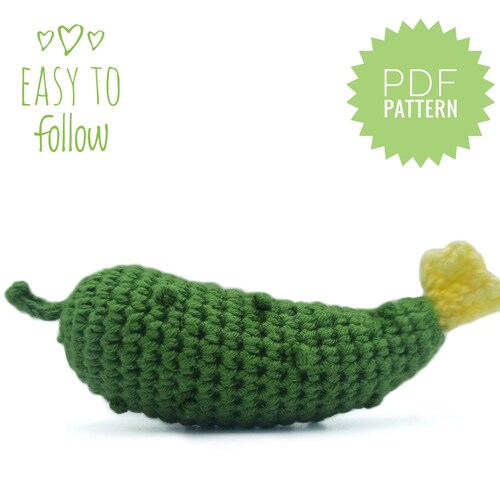 CUCUMBER Crochet Pattern PDF Amigurumi Crochet Pickle - Etsy