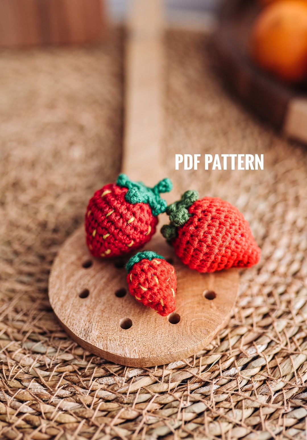 STRAWBERRY Crochet Pattern PDF - Crochet Strawberry Pattern. Amigurumi ...
