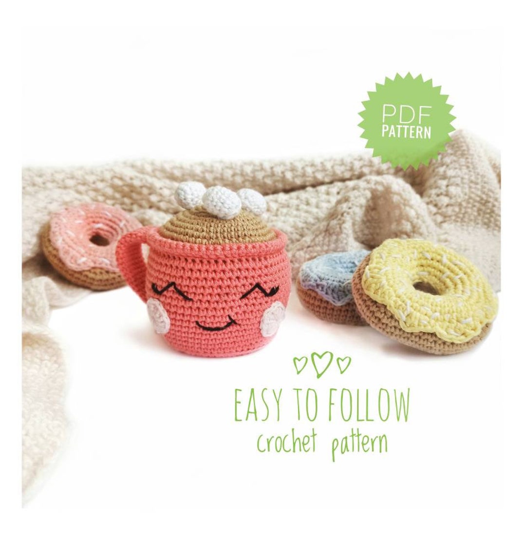 MUG Crochet Pattern - Kawaii Amigurumi Cup Pattern. Hot Cocoa Mug ...