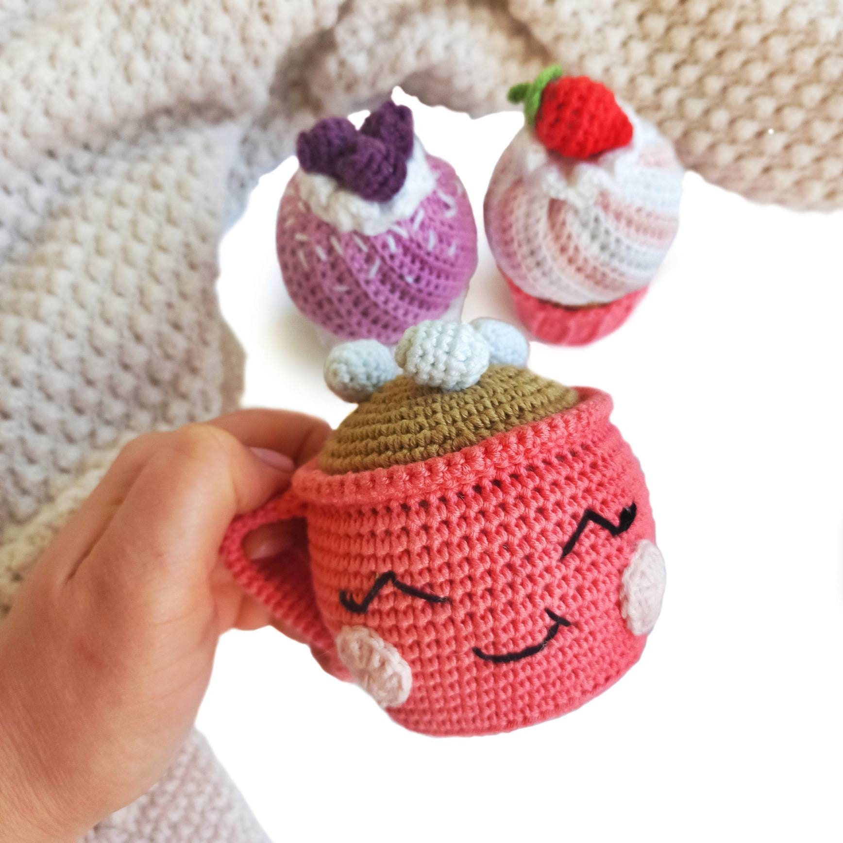 MUG Crochet Pattern - Kawaii Amigurumi Cup Pattern. Hot Cocoa Mug ...