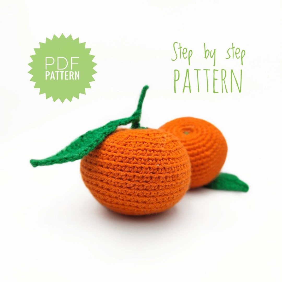CLEMENTINE Crochet Pattern PDF - Amigurumi Play Food Crochet Tangerine ...