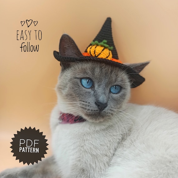 WITCH HAT for Cat Crochet Pattern PDF Instructions for Cat - Etsy