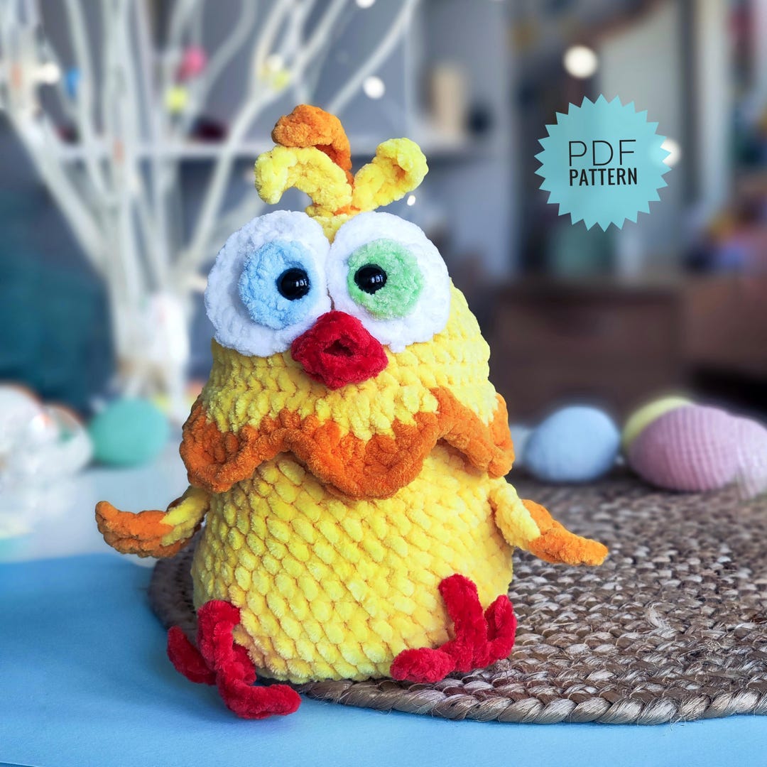 Easter CHICKEN Crochet Pattern - Easter Egg Basket. Amigurumi Crochet ...
