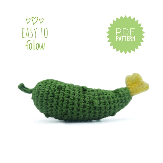 CUCUMBER Crochet Pattern PDF Amigurumi Crochet Pickle - Etsy