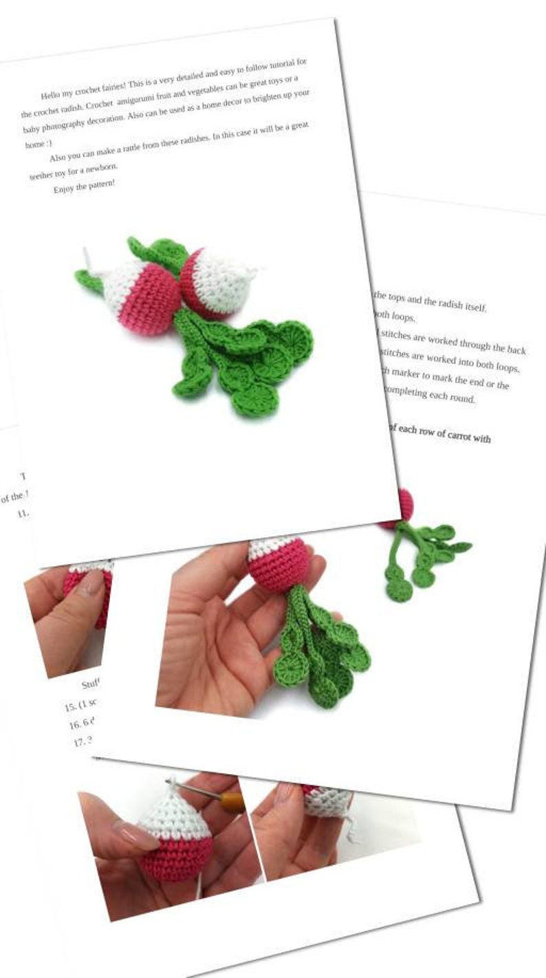 RADISH Crochet Pattern PDF Amigurumi Radish Pattern. Play - Etsy