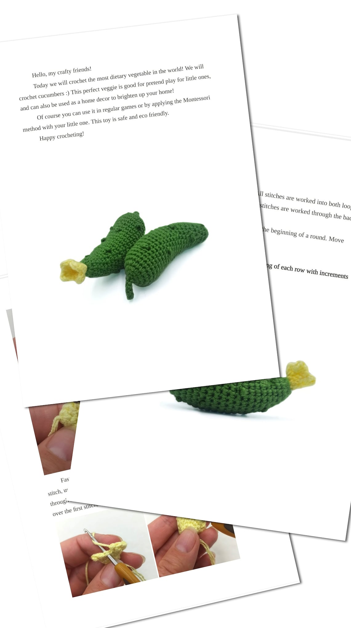 CUCUMBER Crochet Pattern PDF Amigurumi Crochet Pickle - Etsy