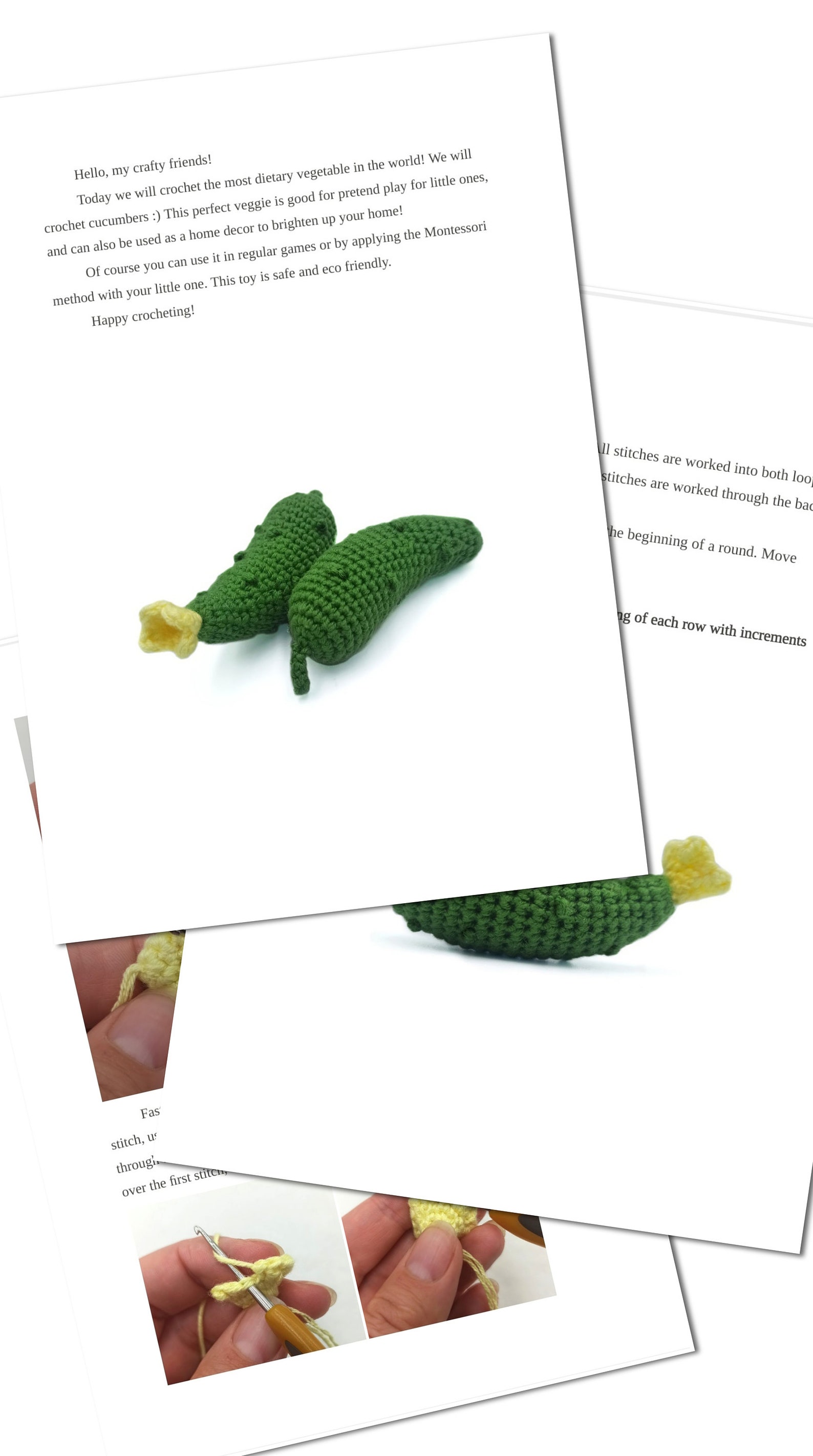 CUCUMBER Crochet Pattern PDF - Amigurumi Crochet Pickle Pattern ...