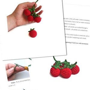 CHERRY TOMATOES Crochet Pattern - Crochet Tomato Pattern. Play Food ...