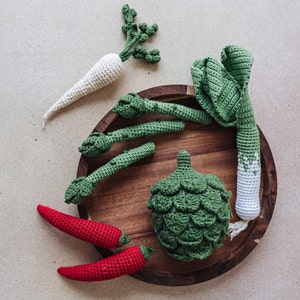 Сrochet VEGETABLE Pattern PDF - Artichoke, Leek, Chili Pepper, Parsnip ...