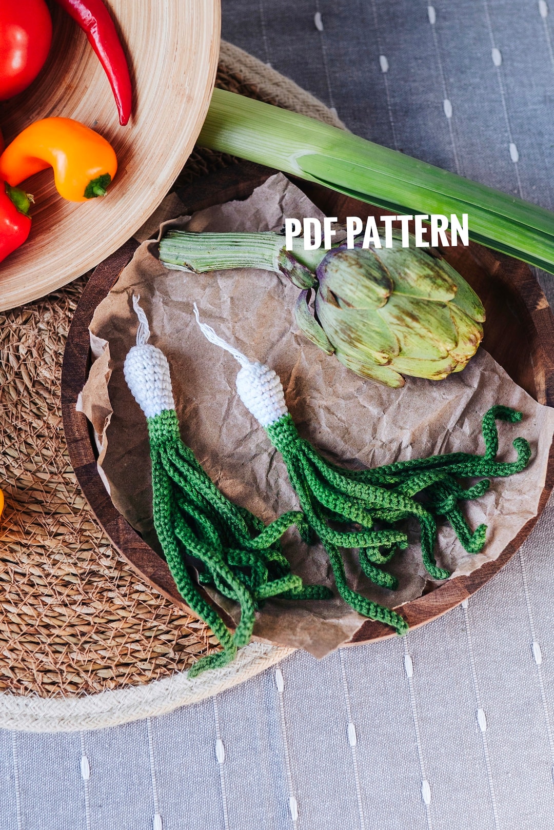 SPRING ONION Crochet Pattern PDF - Scallion Crochet Pattern. Amigurumi ...