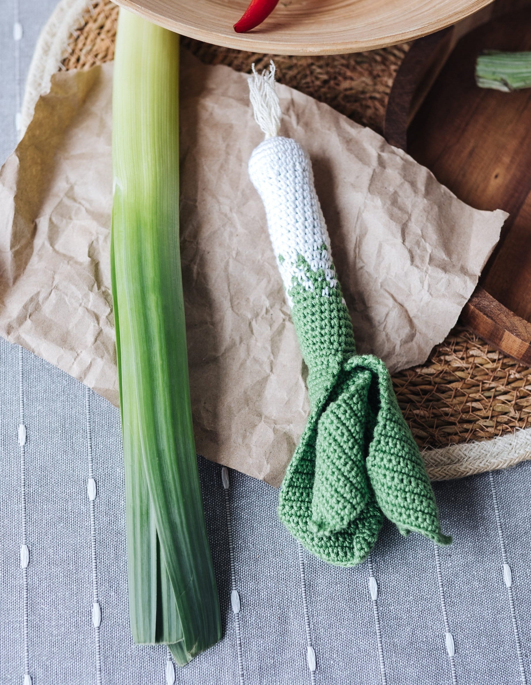 LEEK Crochet Pattern PDF - Play Food Pattern. Amigurumi Vegetable ...