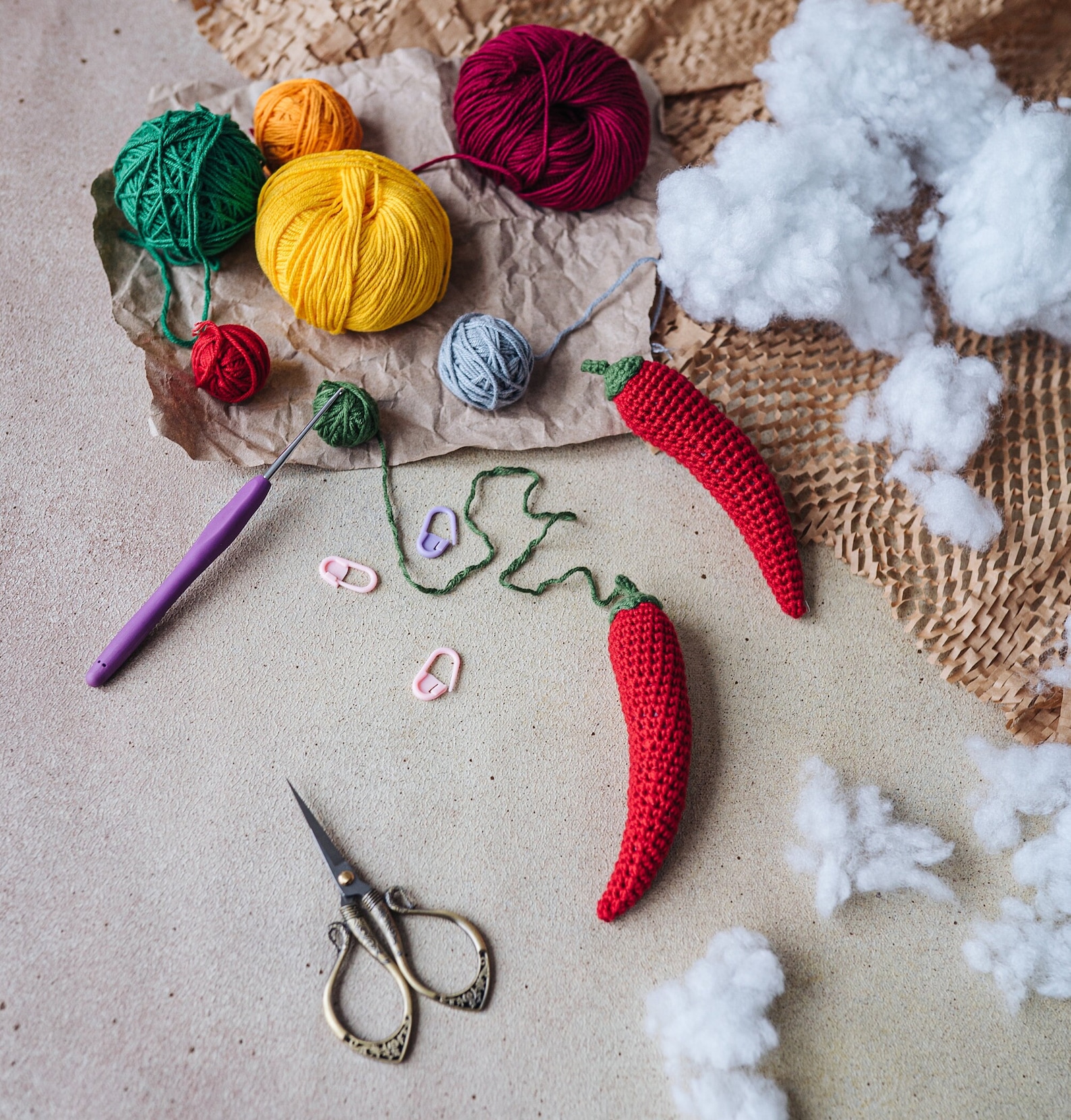 CHILI PEPPER Crochet Pattern PDF - Amigurumi Food Crochet Play Food Hot ...
