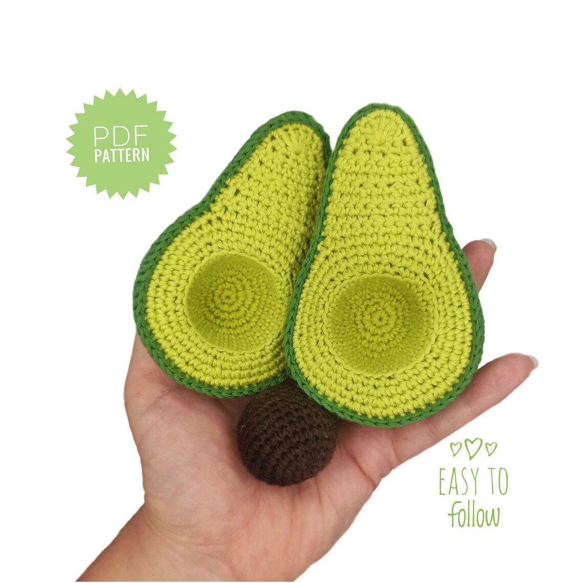 AVOCADO Crochet Pattern PDF Crochet Avocado Pattern. - Etsy