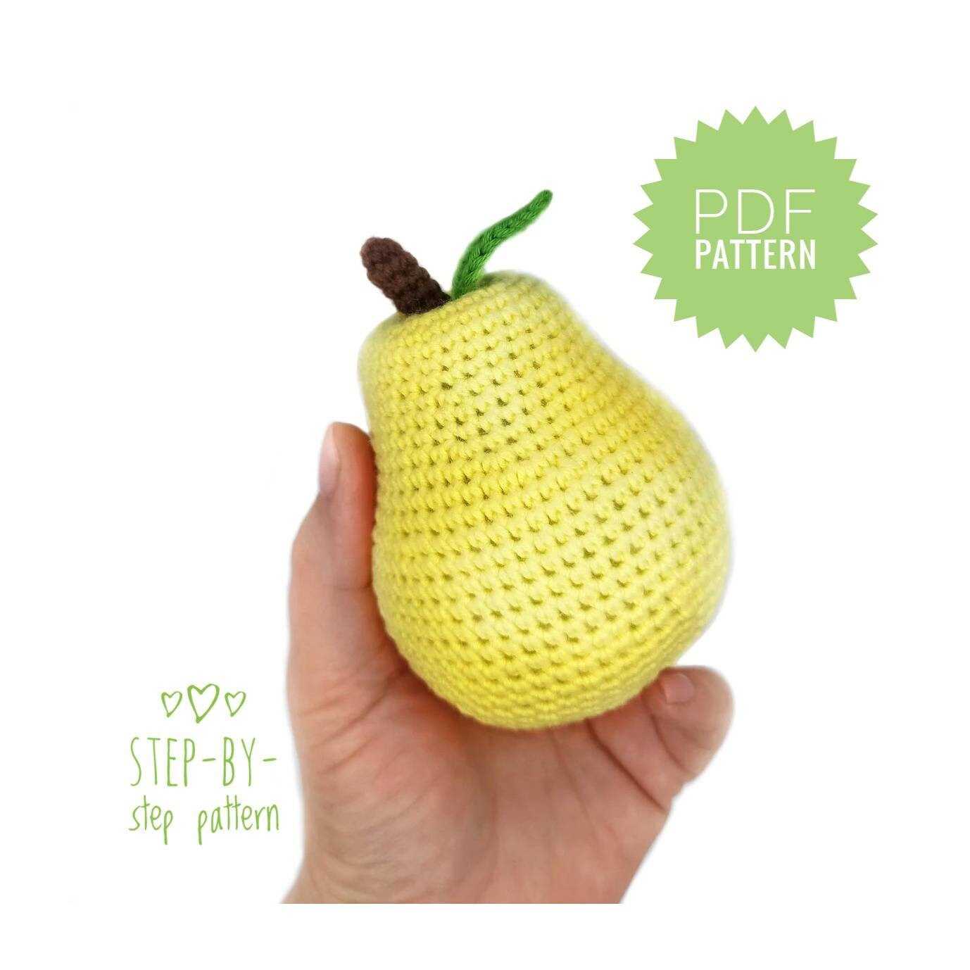 PEAR Crochet Pattern PDF Amigurumi Pear Crochet Pattern for | Etsy