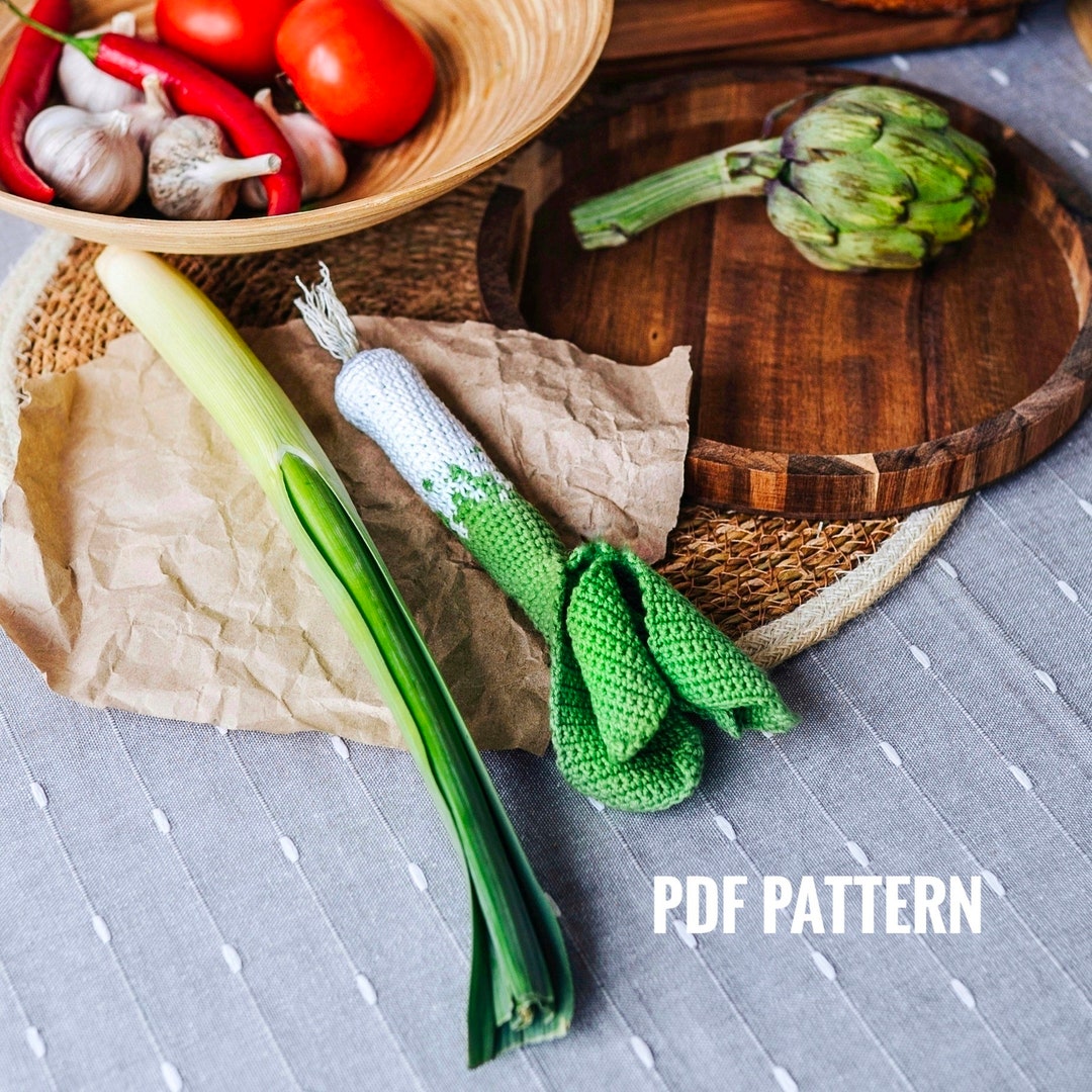 LEEK Crochet Pattern PDF - Crochet Leek Pattern. Play Food Leek ...