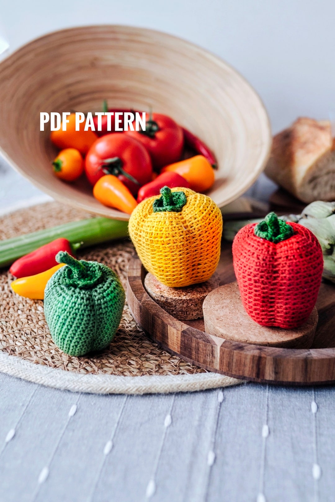 BELL PEPPER Crochet Pattern - Crochet Paprika Pattern. Amigurumi Bell ...