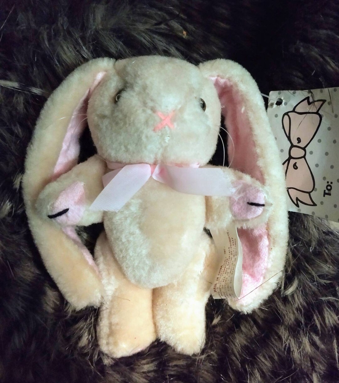 Vintage Rabbit Baby Jointed Bunny Wang International Inc - Etsy