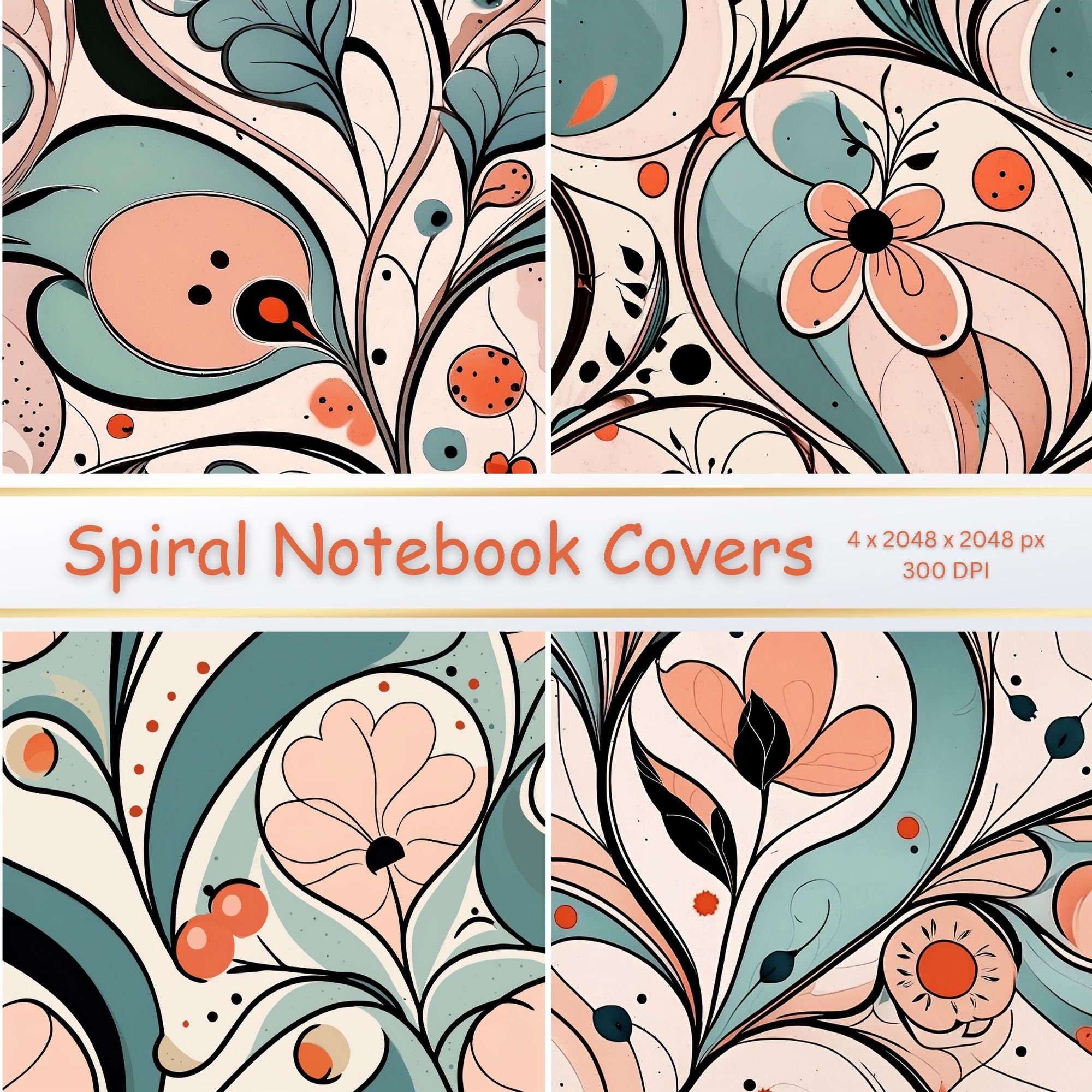 4 Spiral Notebook Covers - Etsy