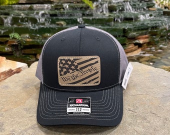 Leather Patch Hat We the People - Etsy