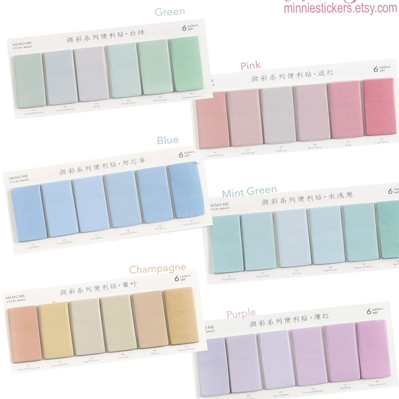 Pastel Sticky Notes - Etsy