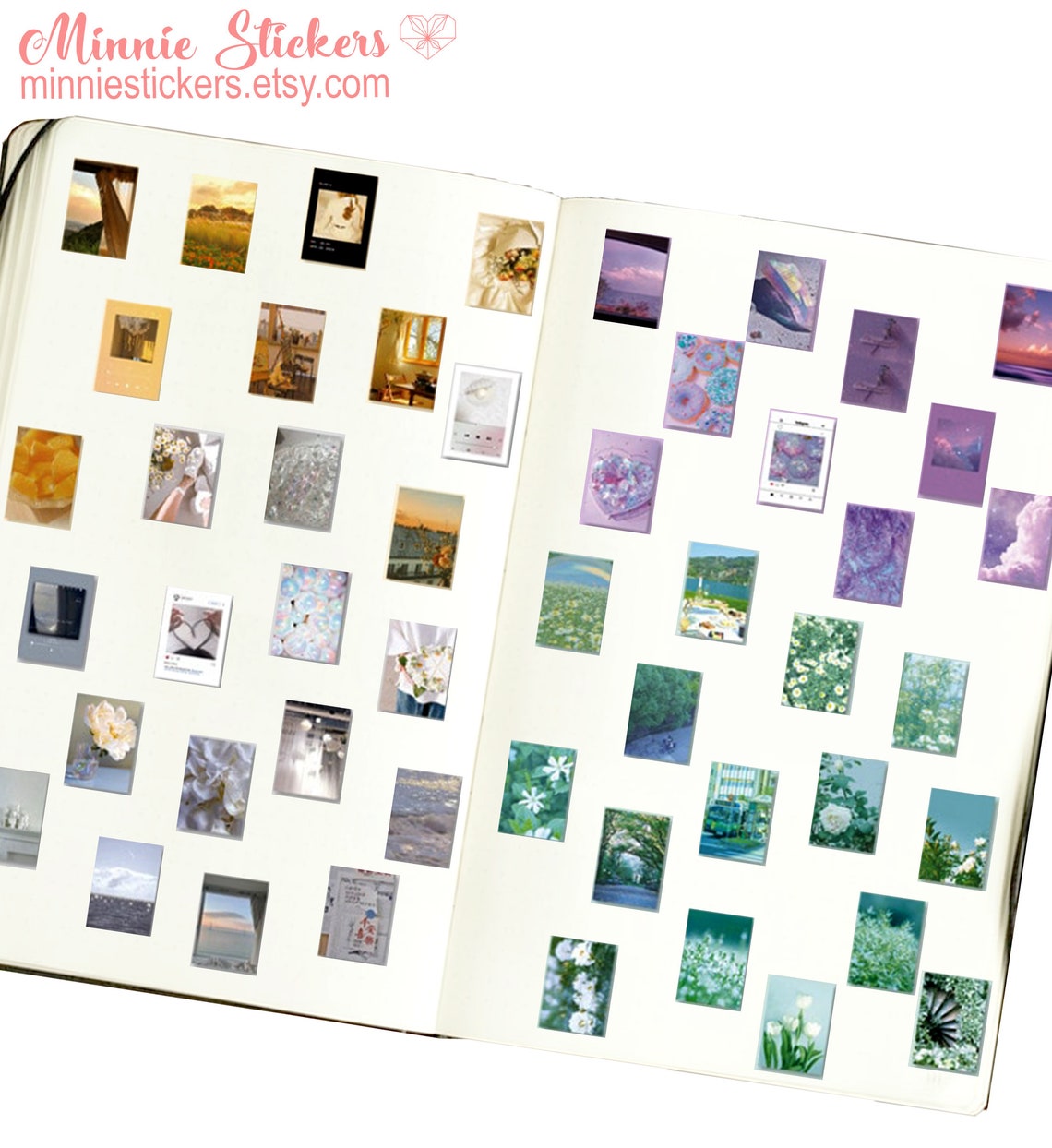 50pcs Beautiful Scenery Stickers Flower Stickers Plant | Etsy