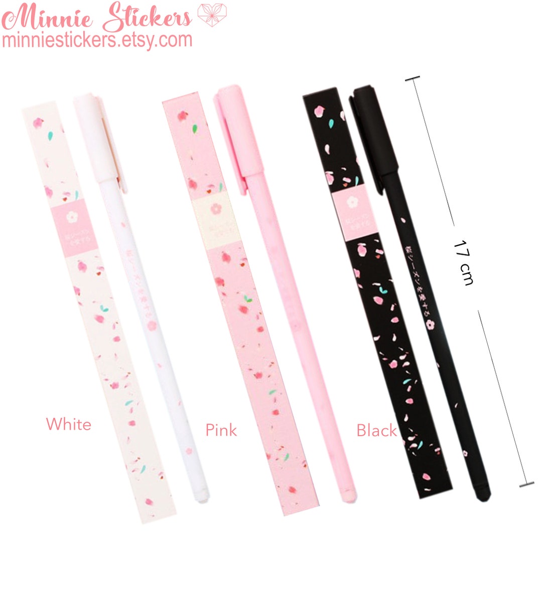 Romantic Cherry Blossom Gel Pen, Japanese Sakura Flower Gel Pen, Cute ...