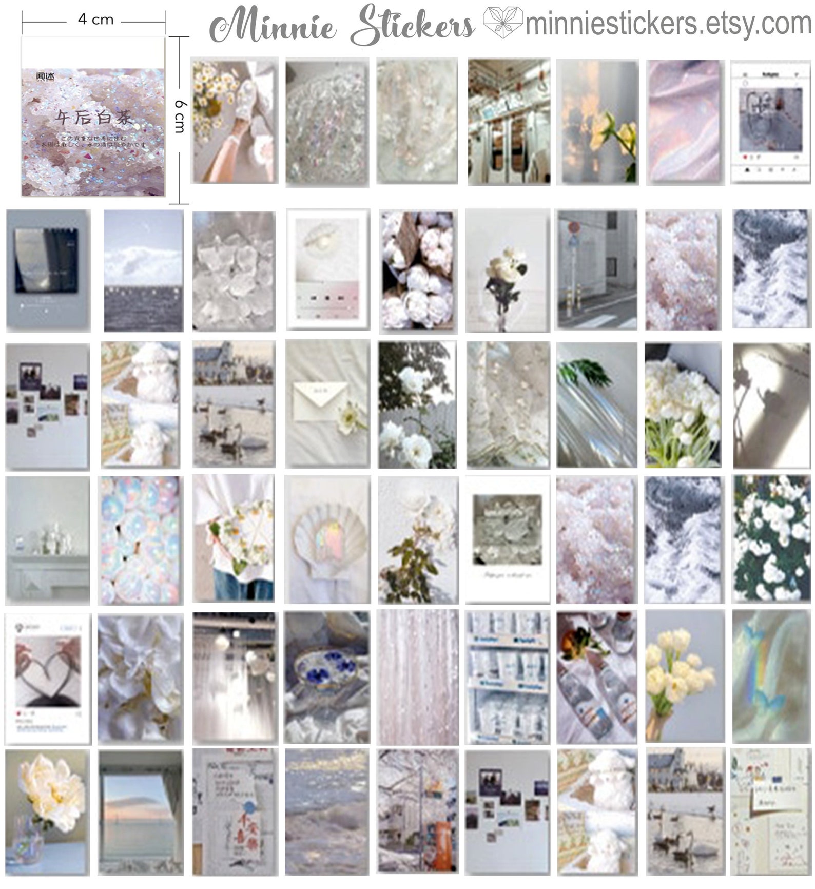 50pcs Beautiful Scenery Stickers Flower Stickers Plant | Etsy