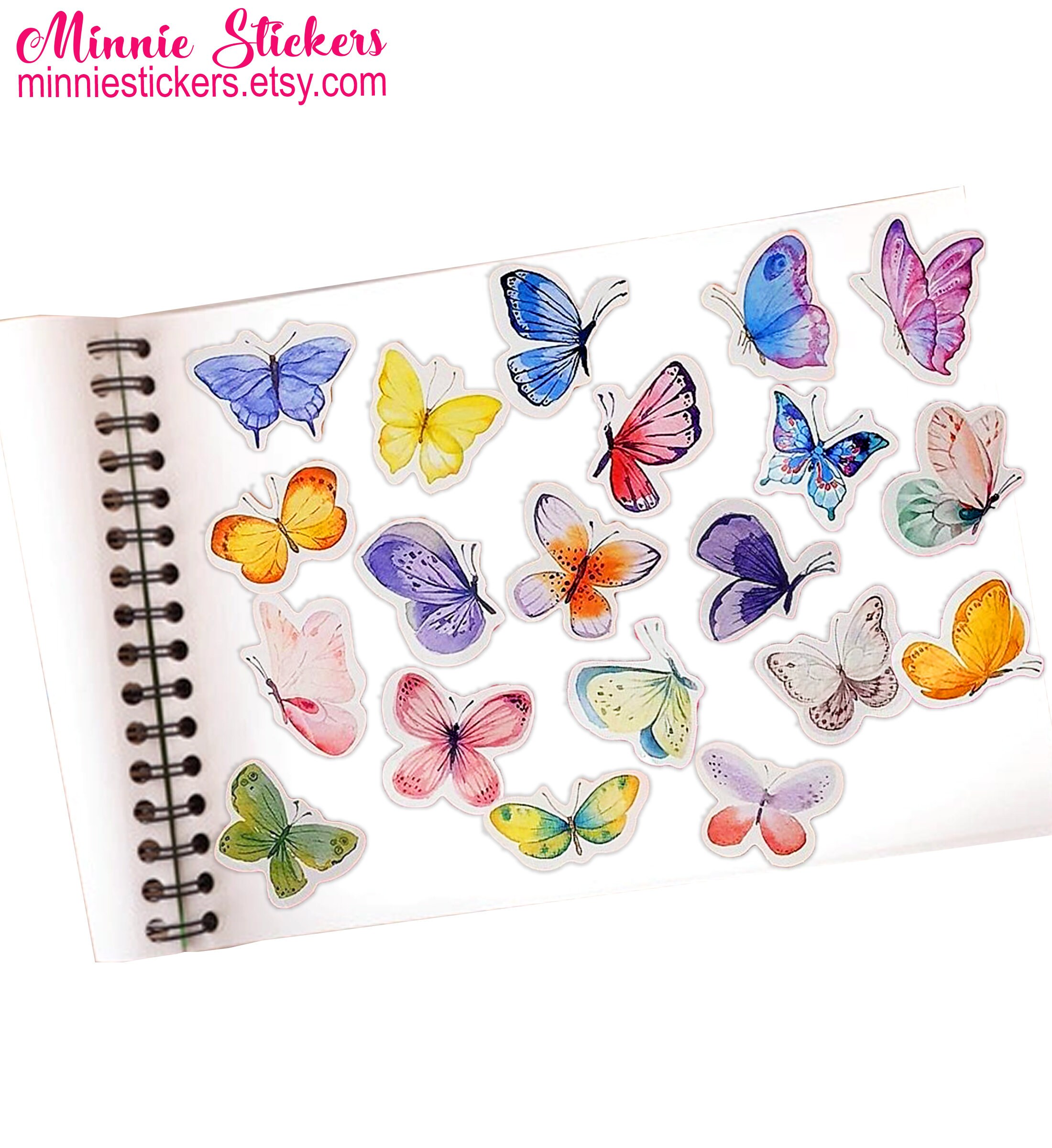 46pcs Butterfly Stickers Pack Cute Butterfly Stickers | Etsy