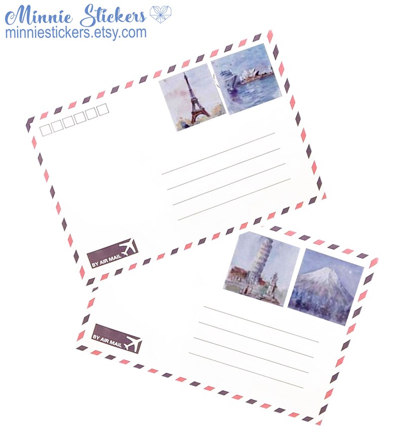 45pcs Landmark Stickers, Travel Stickers Pack, World Scenery Stickers ...