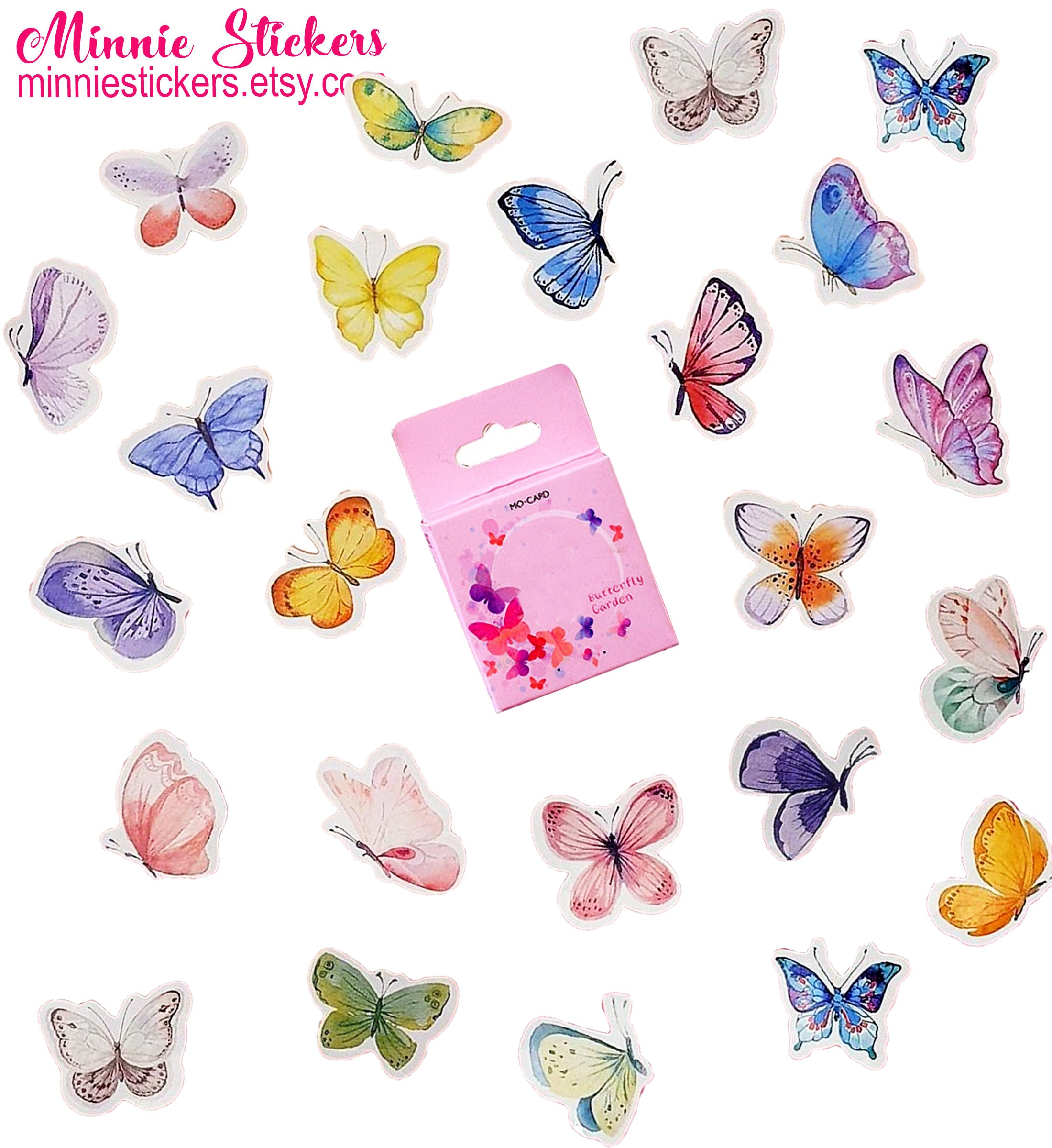 46pcs Butterfly Stickers Pack Cute Butterfly Stickers - Etsy