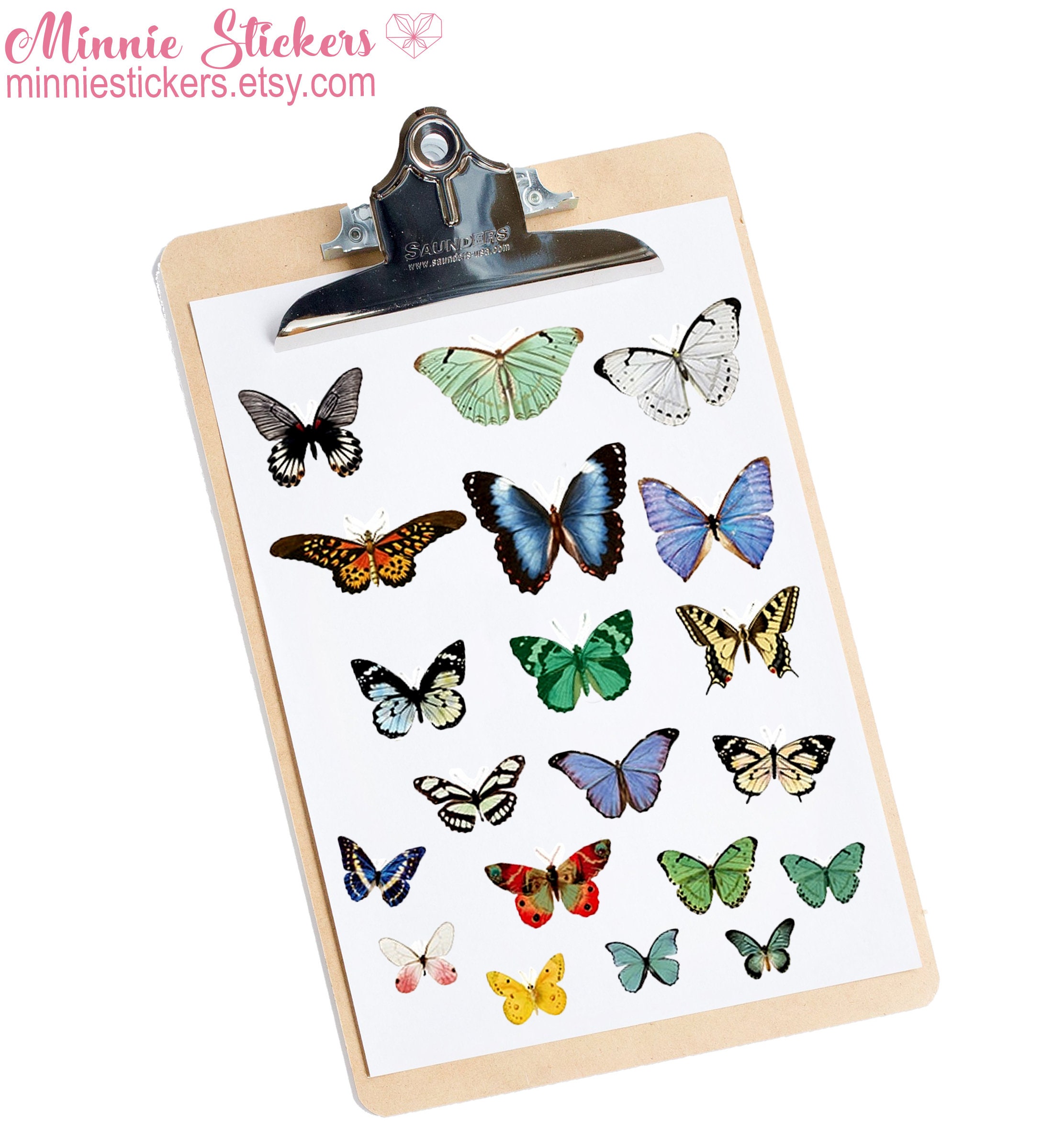 80pcs Butterfly Stickers Die Cut Textured Stickers Pack | Etsy