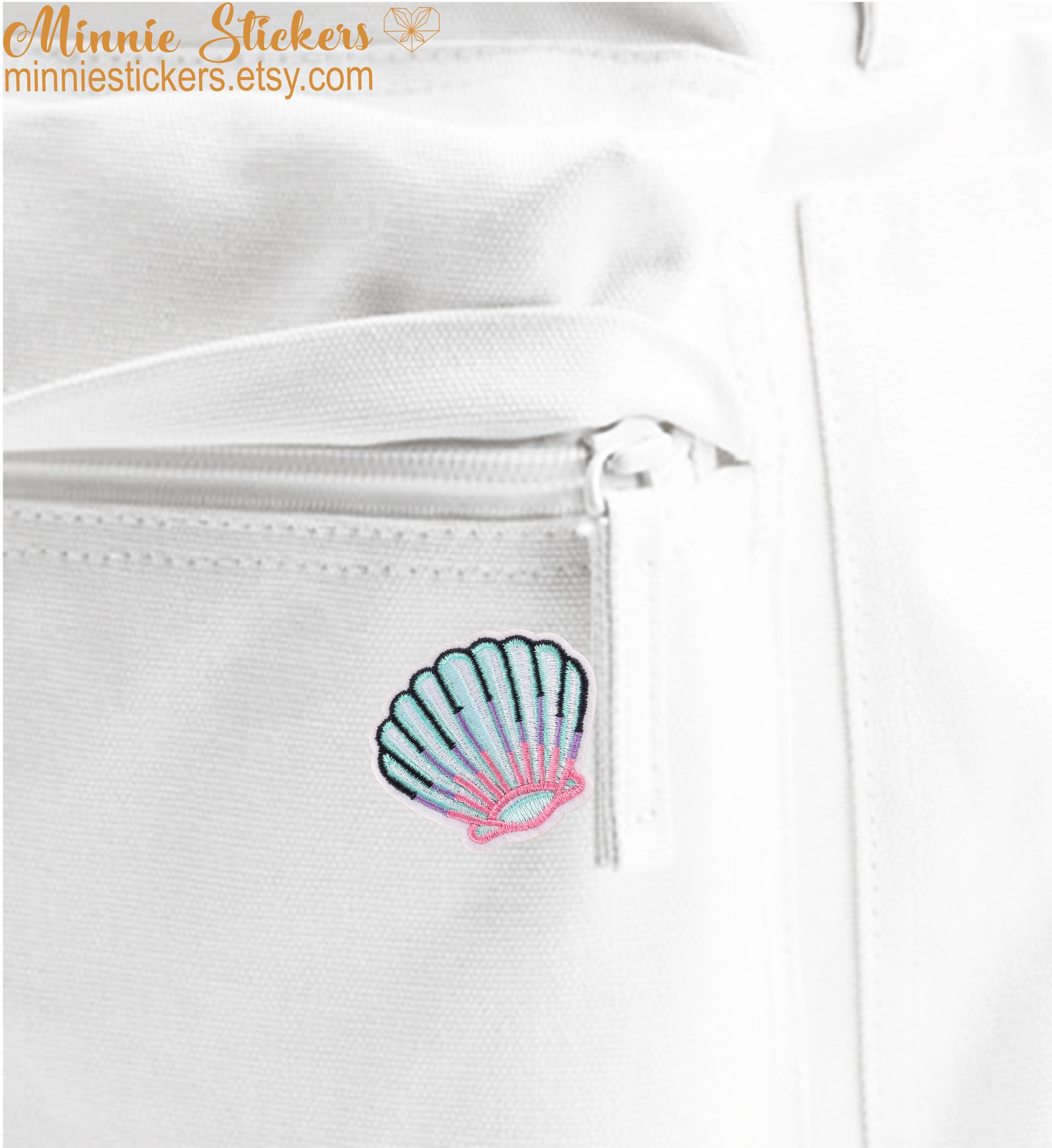 Iron on Seashell Patch Mermaid Shell Applique Embroidered | Etsy