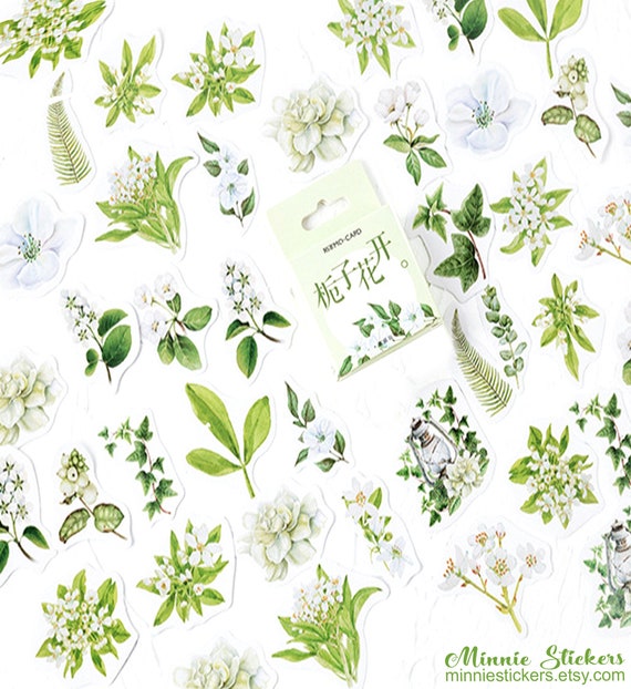 45pcs Gardenia Plant Stickers Autocollants de plantes | Etsy