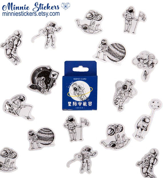 Materials Craft Supplies & Tools Diary Stickers 46 pcs Astronaut ...