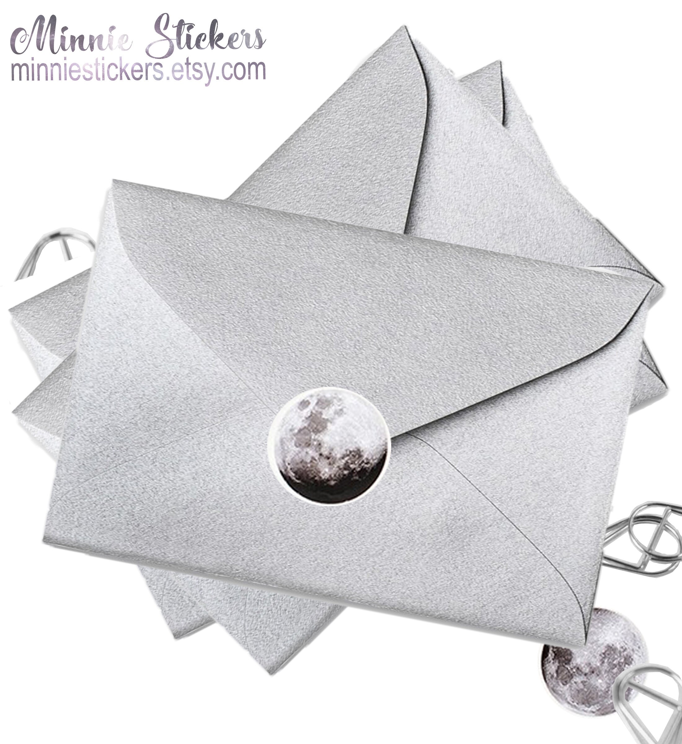 Moon Sticker Set Space Stickers Moon Stickers Moon Phase - Etsy